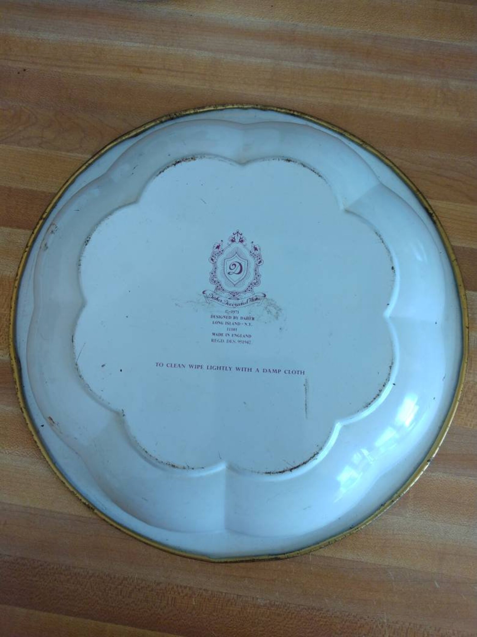 Vintage Dakar 1971 10 Inch Serving Bowl Platter Bright Floral Pattern ...