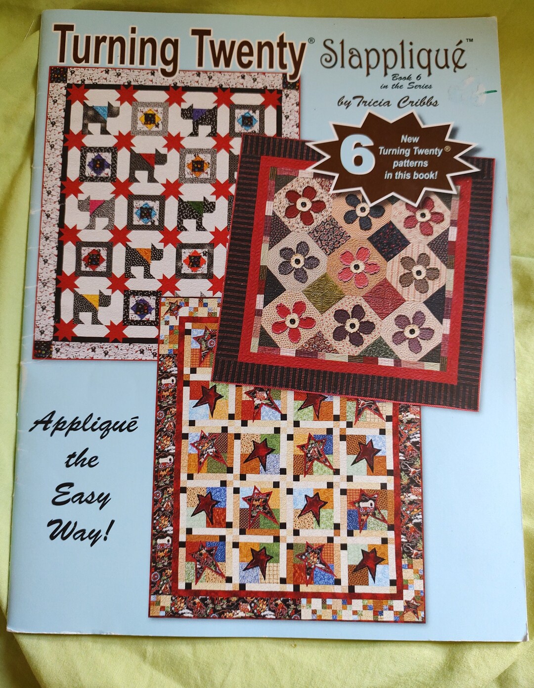 Turning Twenty Slapplique Quilt Pattern Book Applique Buttons Dogs ...