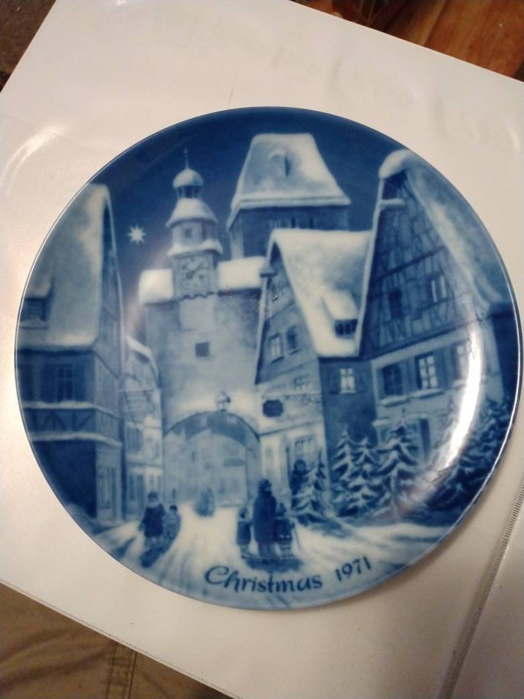 German Christmas Plate Berlin Design 1971 Rothenburg En Jauber Genuine ...