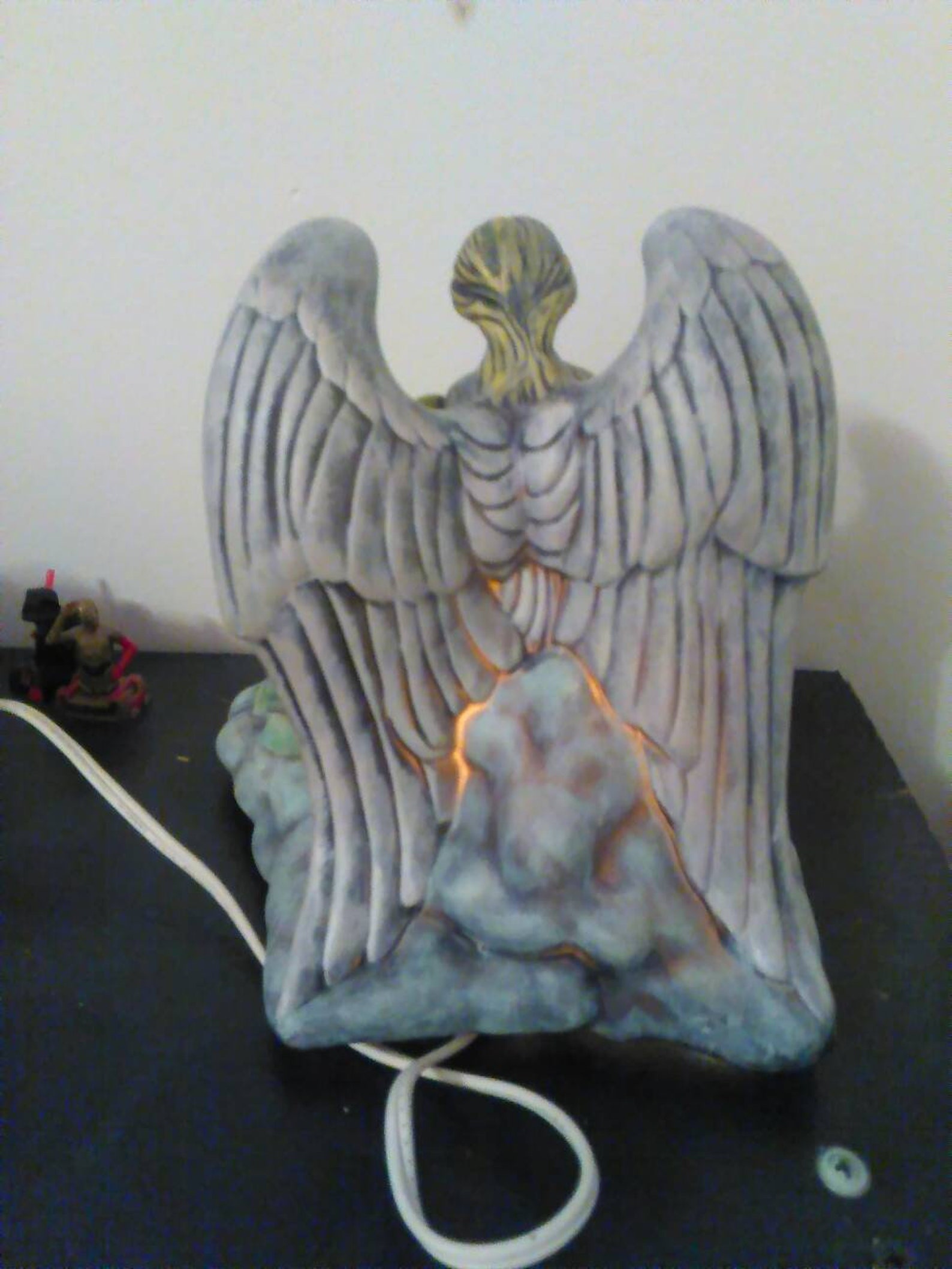 Hand Painted Ceramic Angel Lamp or Nightlight Kids Room Decor | Etsy