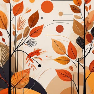 Autumn Glow Abstract Digital Art Print - Etsy
