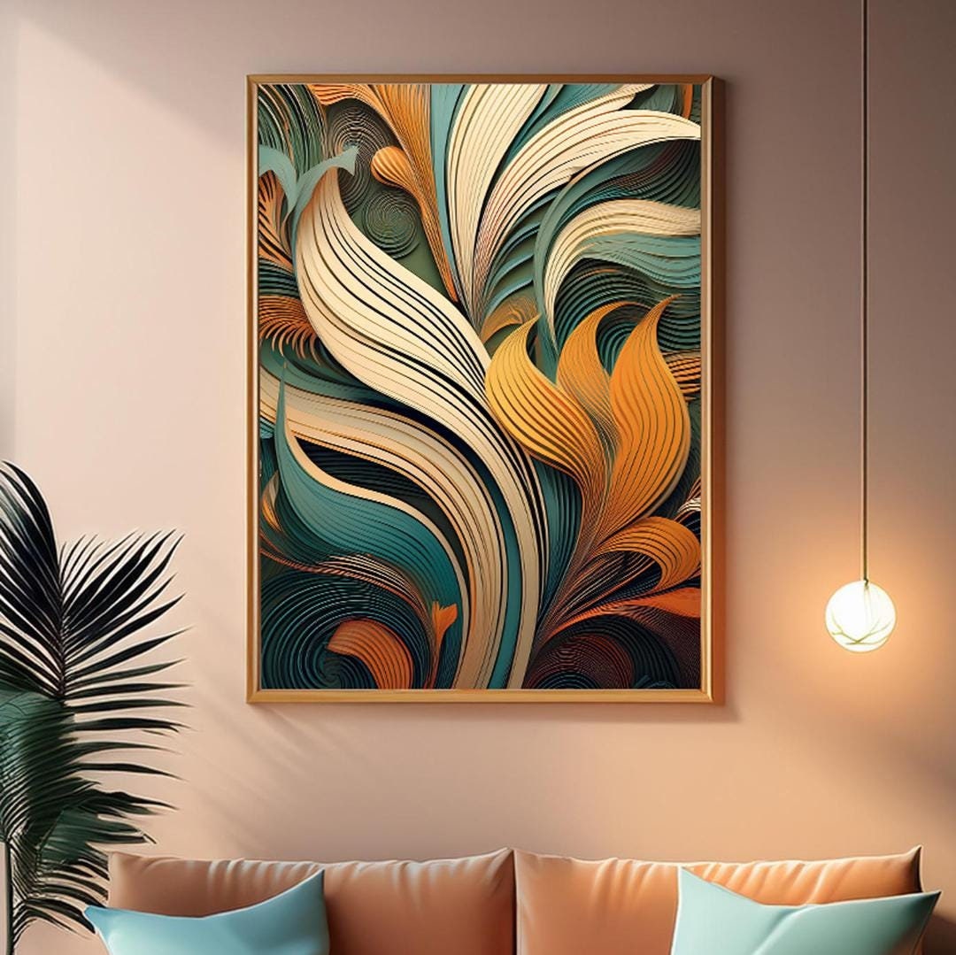 Abstract Fabric Motif Digital Art Print - Etsy