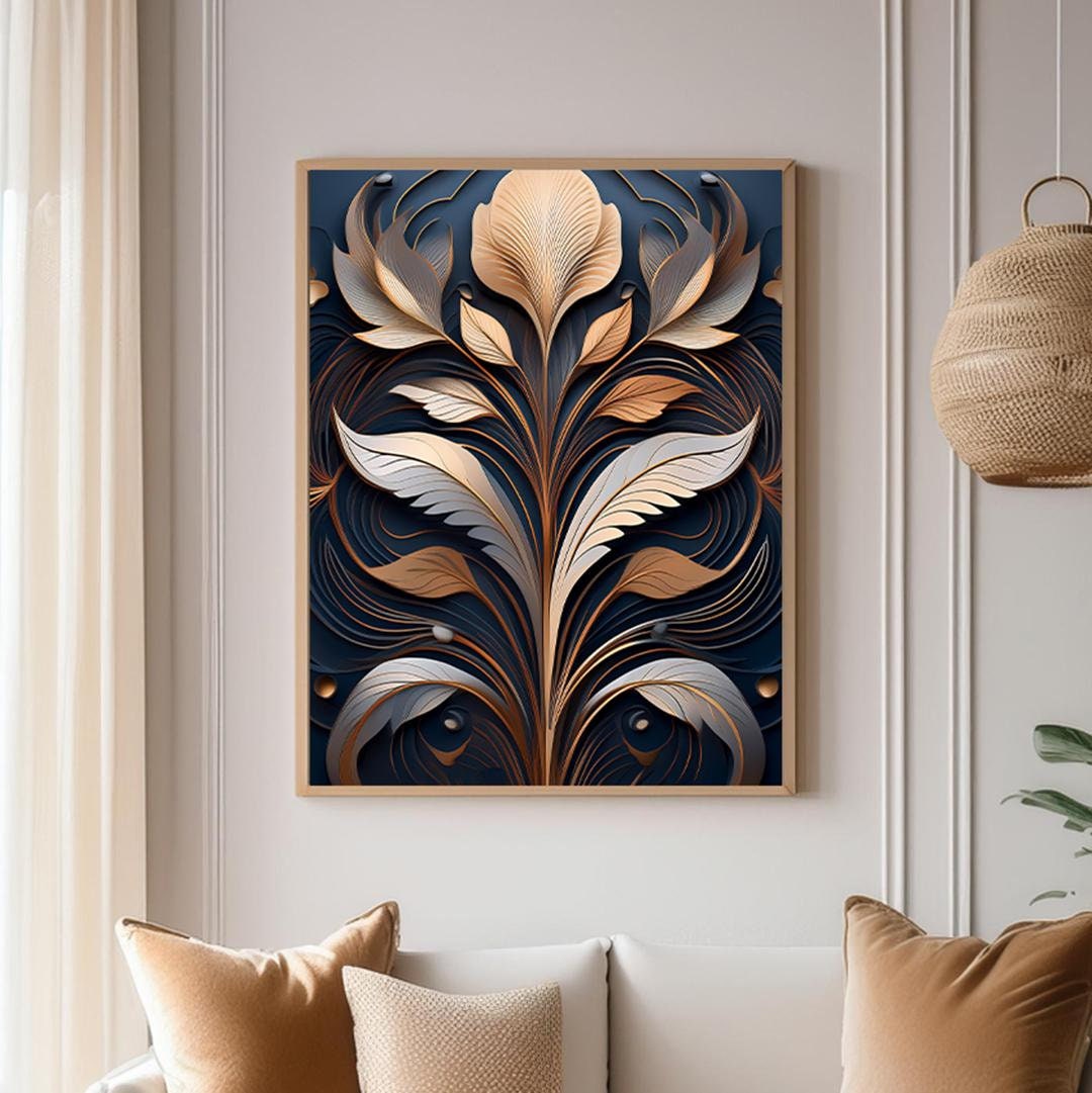 Luxury Plant Harmony Digital Art Print - Etsy