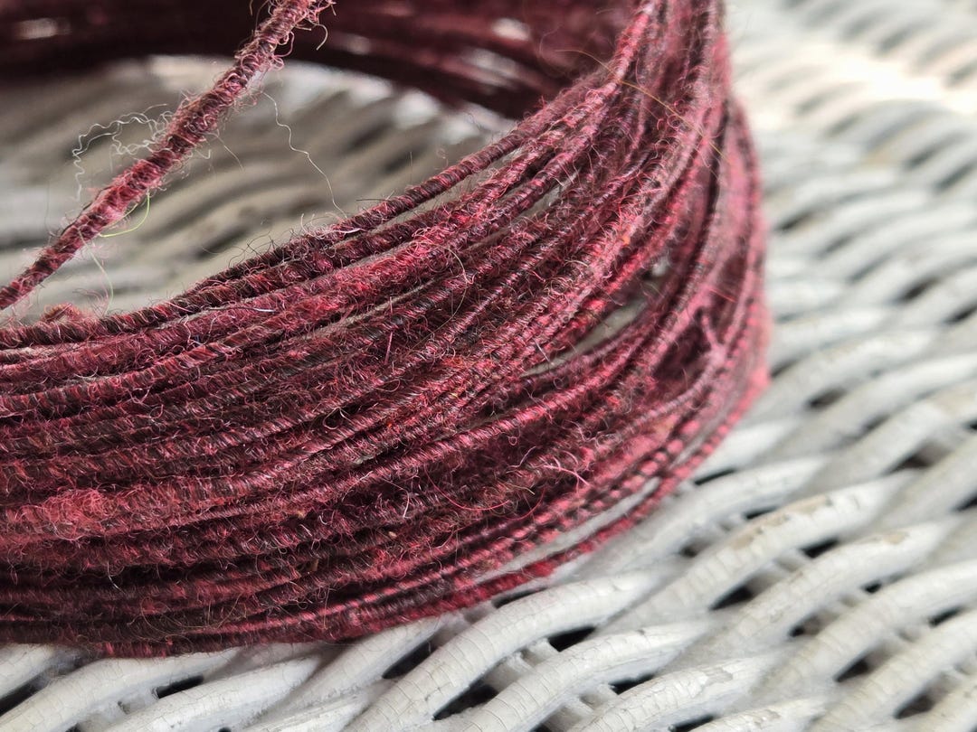 Deep Red/burgundy Colored Wool Fiber Wire - Etsy