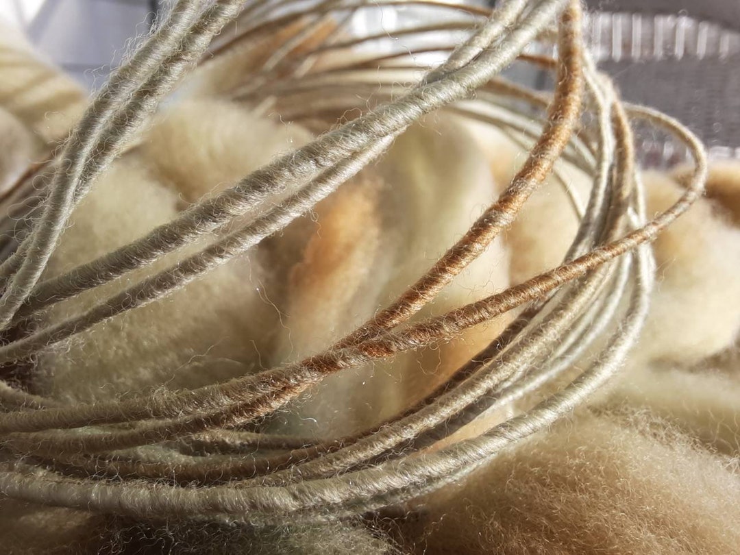 Wool Wire in Olive and Brown. Merino Wool Core Spun Copper Wire. - Etsy