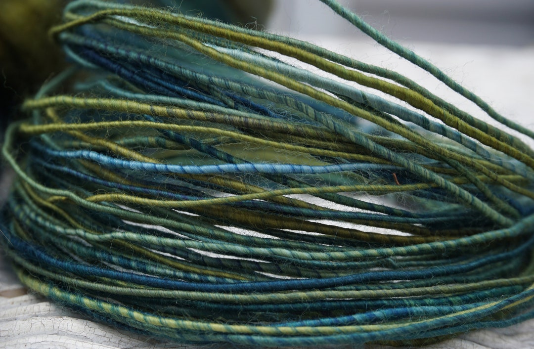 Wool Fiber Wire Deep Green and Deep Blue Merino Wool - Etsy