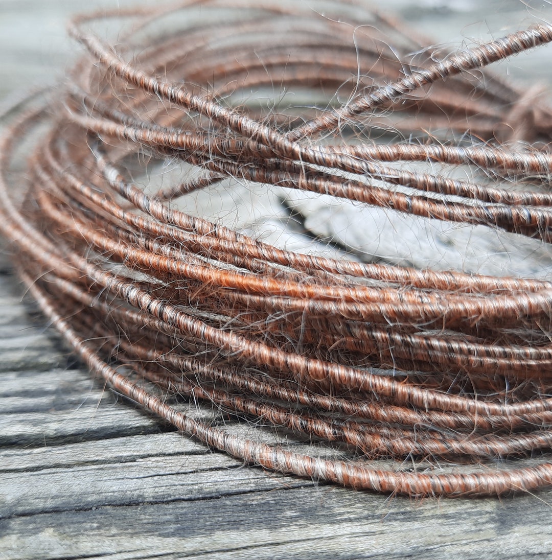 Hand Spun Fiber Wire in 100% Natural Alpaca in Shades of Brown. Fiber ...