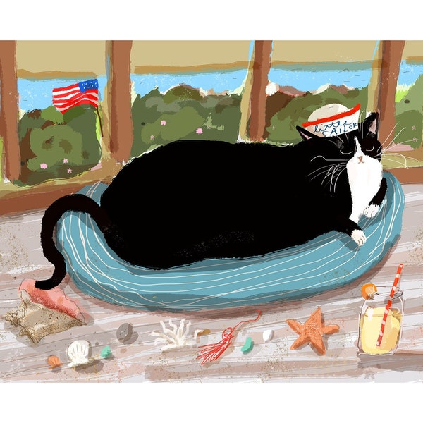 Beach Cats Art - Etsy