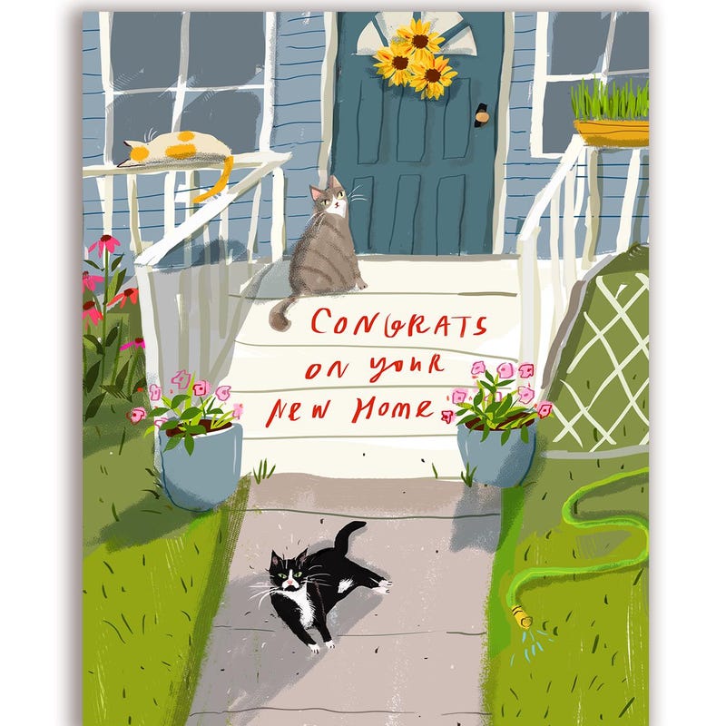 Cat Moving Card - Etsy