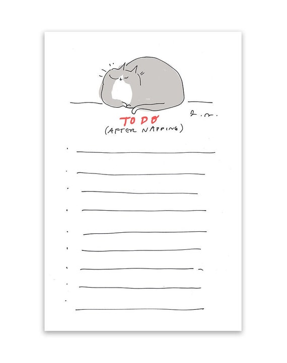 Printable to Do List to Do After Napping Cat to Do List | Etsy