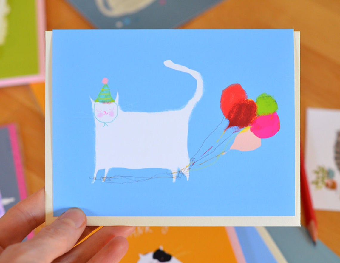 MIXED CARD SET Choose Any 10 Cards for 48 Dollars Cat Cards | Etsy