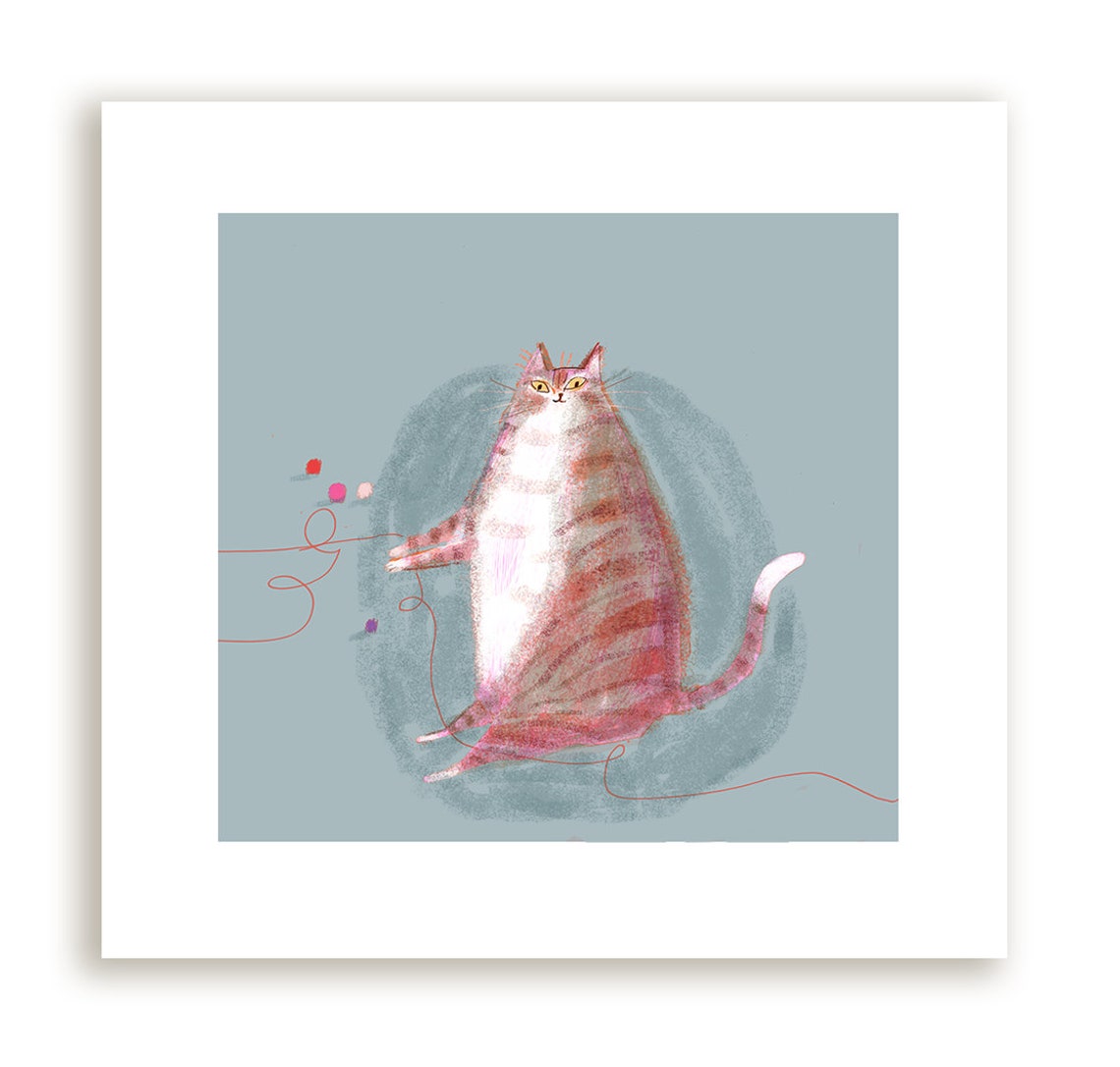 Happy to See You Cat Print Cat Art | Etsy