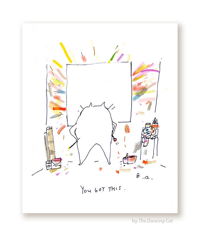 You Got This - Studio Cat Card 1 - Encouragement Card - Funny Cat Card ...