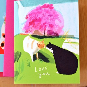 Japanese Cat Cards- Set of 5 - Etsy