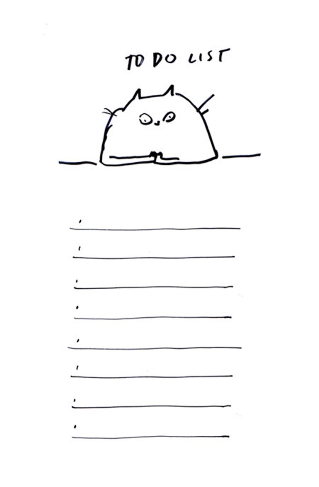 Printable to Do List - the Dancing Cat - Back to School - Get Organized ...