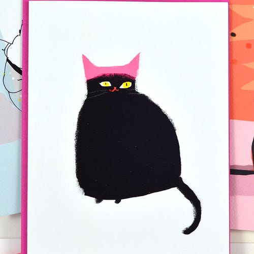 Pink Hat Cat Card Women's Rights Protest Card - Etsy