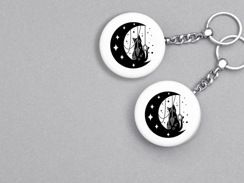 Mystical Cat and Moon SVG Designs Bundle | Witchy Cat Clipart | Moon ...