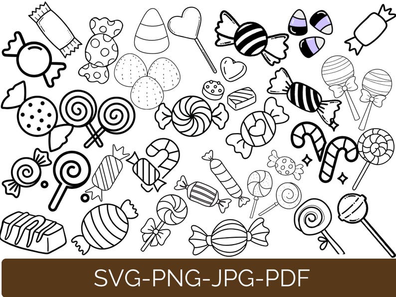 25 Candy Svg Bundle,candy Svg,sweet Treats Svg,candy Clipart,lollipop ...