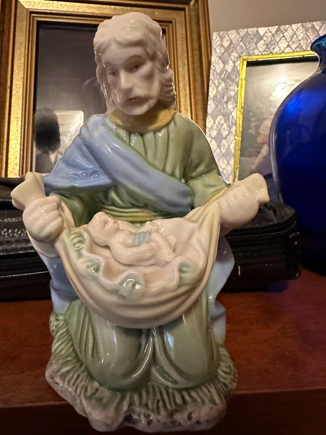 K Collection Figurine of Joseph and Baby Jesus - Etsy
