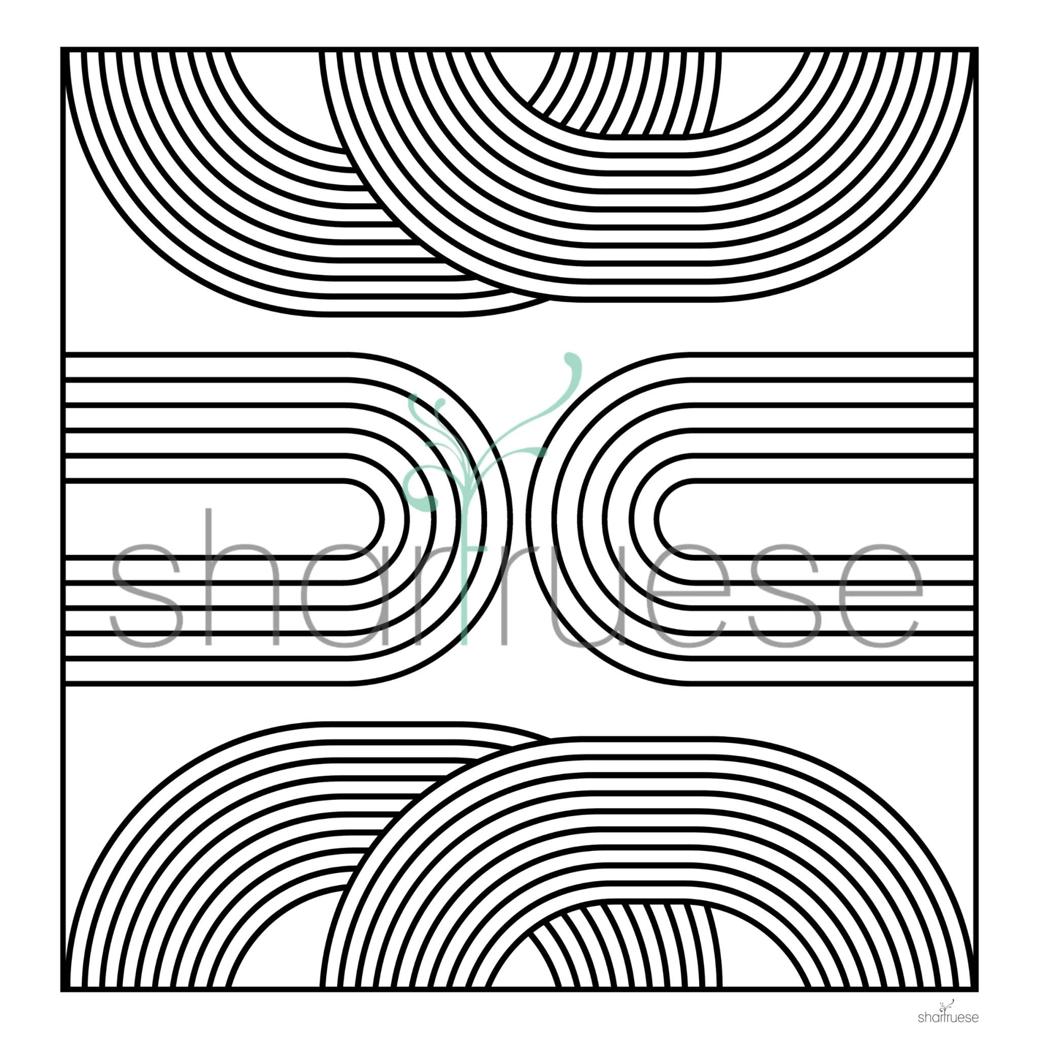Easy Bold Patterns Colouring // Coloring Book // Mindfulness Mental ...