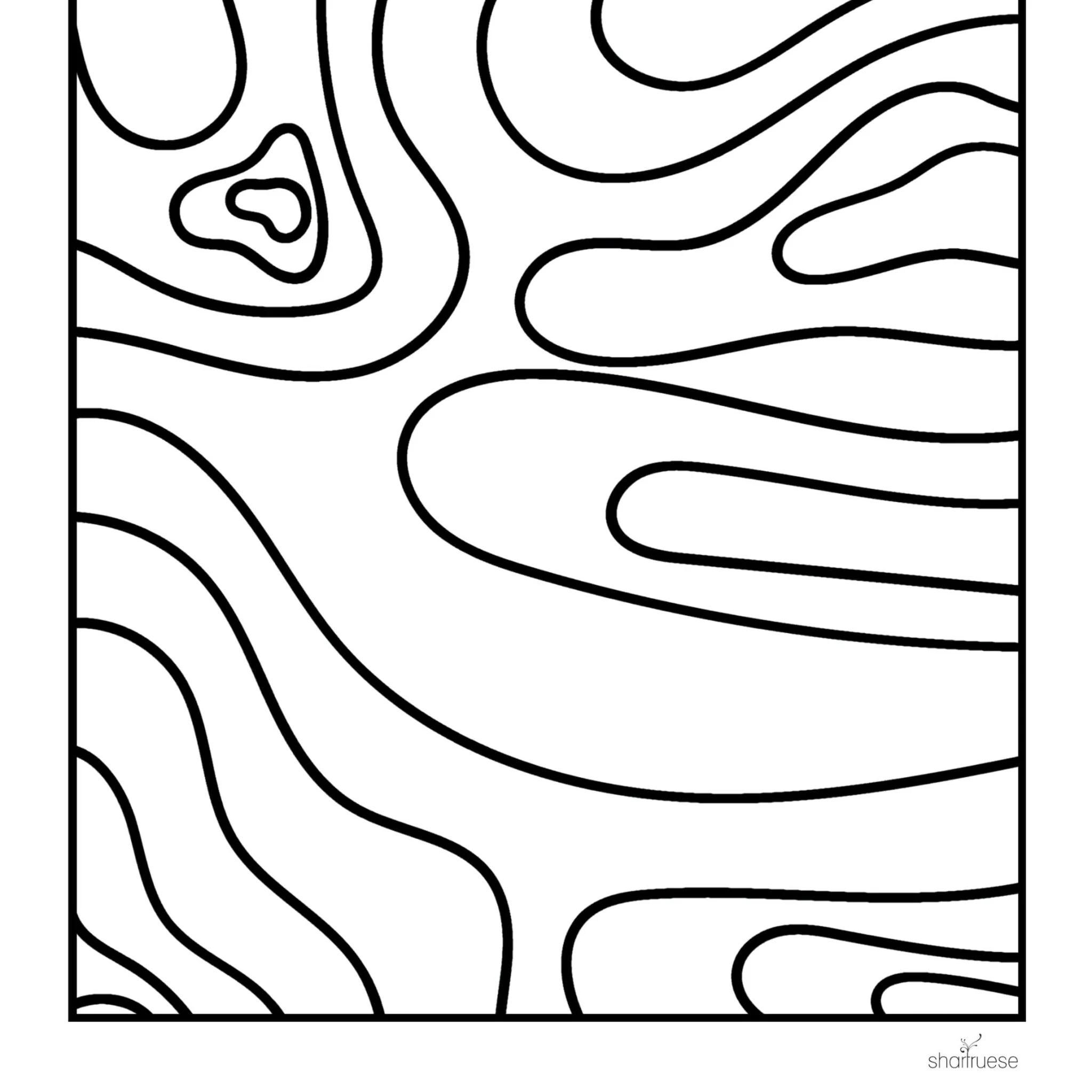 Easy Bold Patterns Colouring Pages // Instant Download // Mindfulness ...