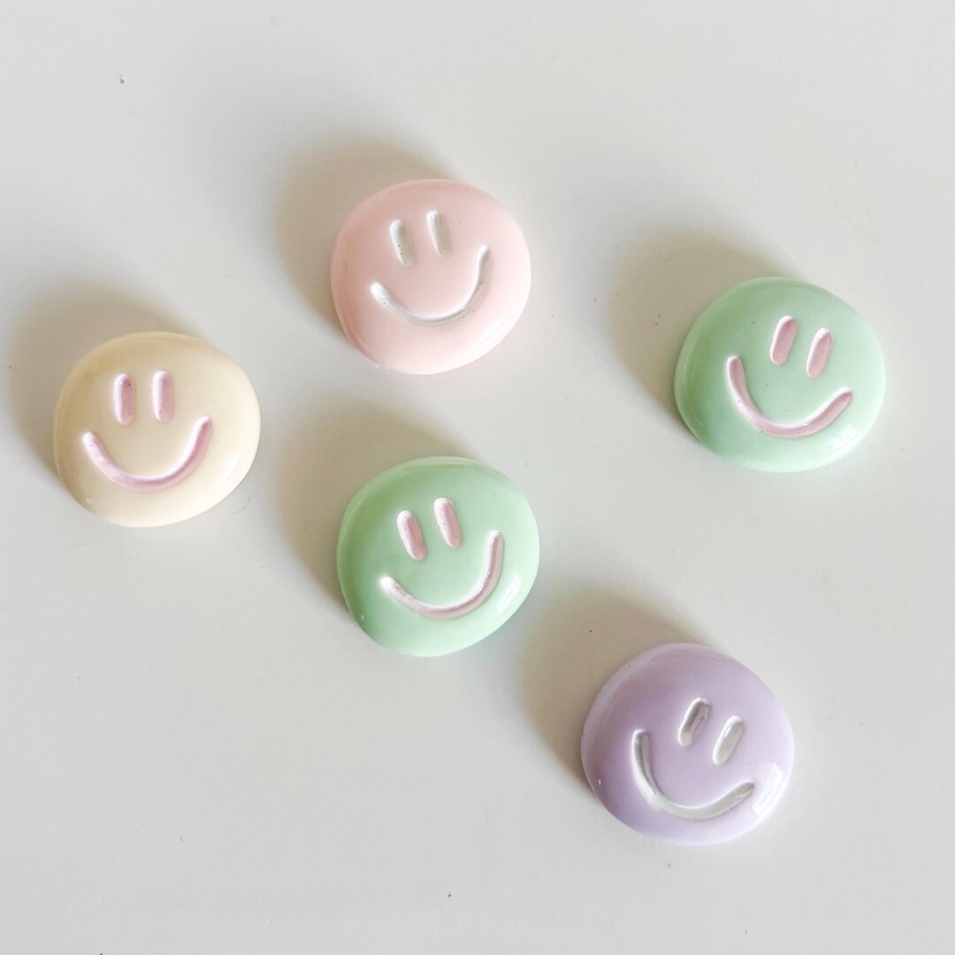 Mini Smiley Magnets // Minimalist Decor Magnets // Notice Board Magnets ...