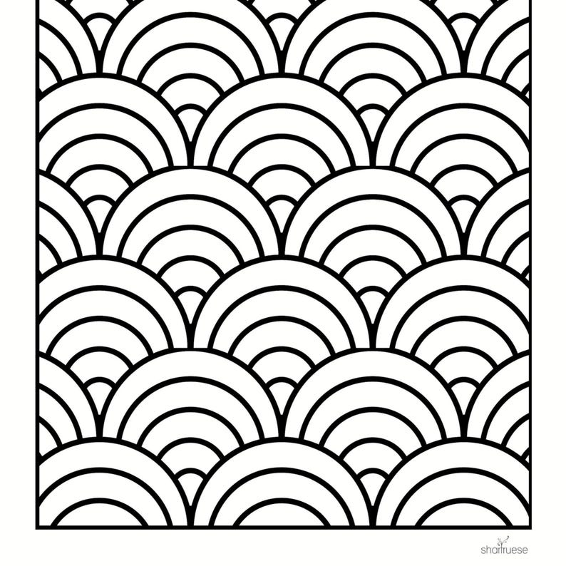 Easy Bold Patterns Colouring Pages // Instant Download // Mindfulness ...