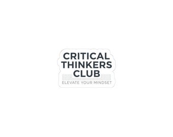 Critical Thinkers Club Sticker | Minimal Nerd Humor, Processing Moment ...