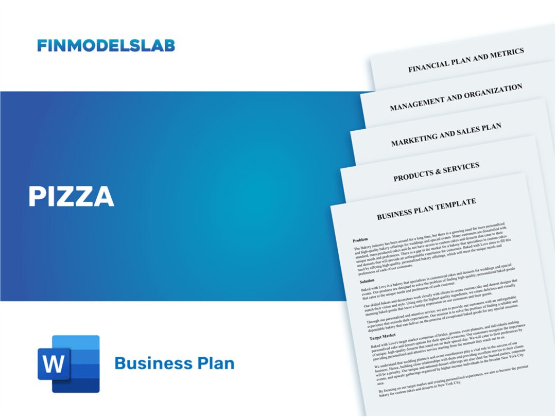 Pizzeria Business Plan Template - Comprehensive & Customizable - Etsy