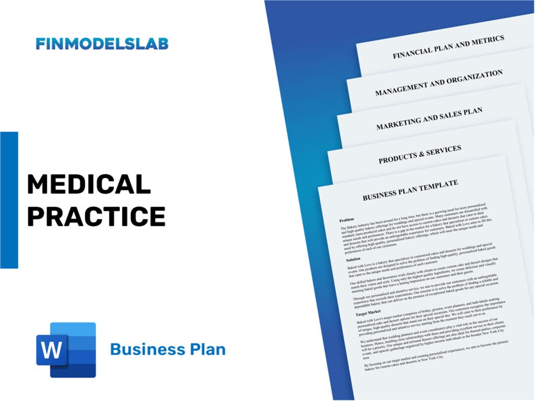 Medical Practice Business Plan Template - Comprehensive & Customizable ...