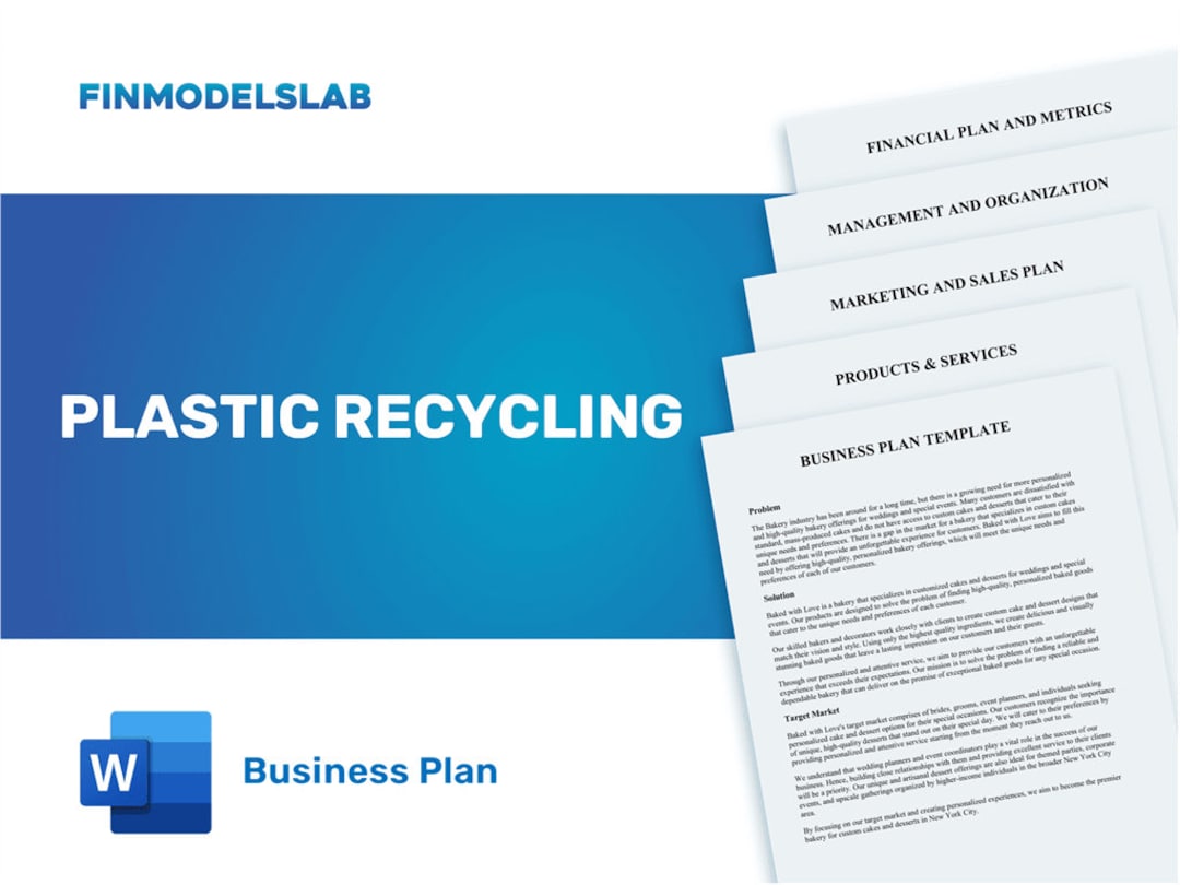 Plastic Recycling Business Plan Template - Comprehensive & Customizable ...