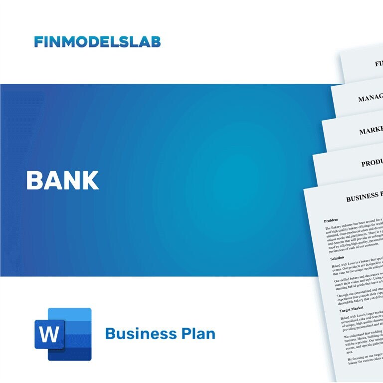 Bank Business Plan Template - Comprehensive & Customizable - Etsy