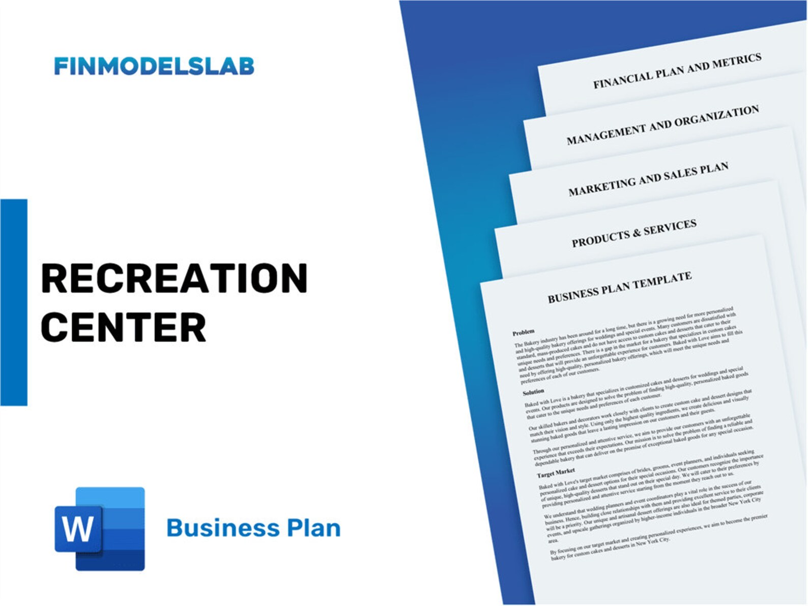 Recreation Center Business Plan Template - Comprehensive & Customizable ...