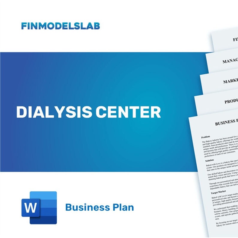 Dialysis Center Business Plan Template - Comprehensive & Customizable ...