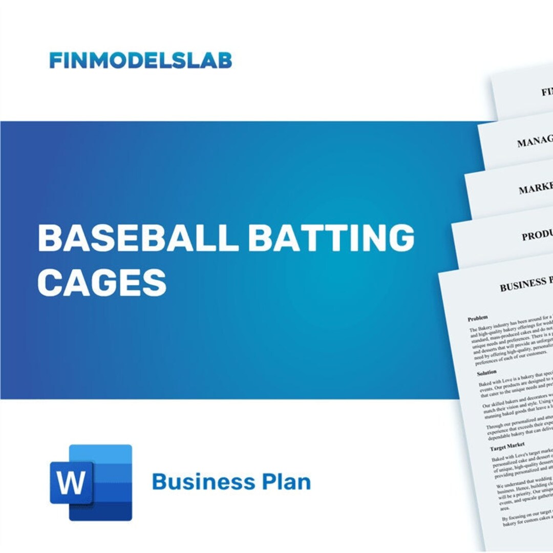 Baseball Batting Cages Business Plan Template - Comprehensive ...