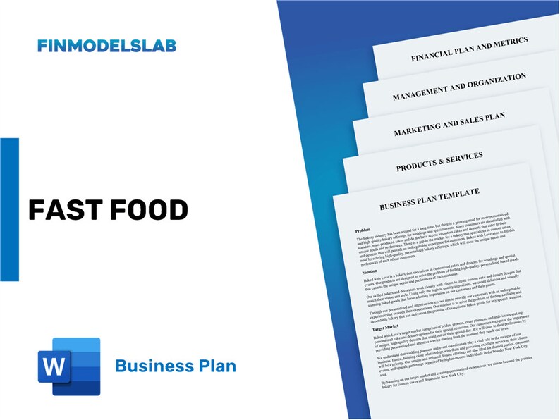 Fast Food Business Plan Template - Comprehensive & Customizable - Etsy