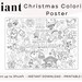 GIANT Christmas Coloring Poster, Large Christmas Coloring Page, Kids ...