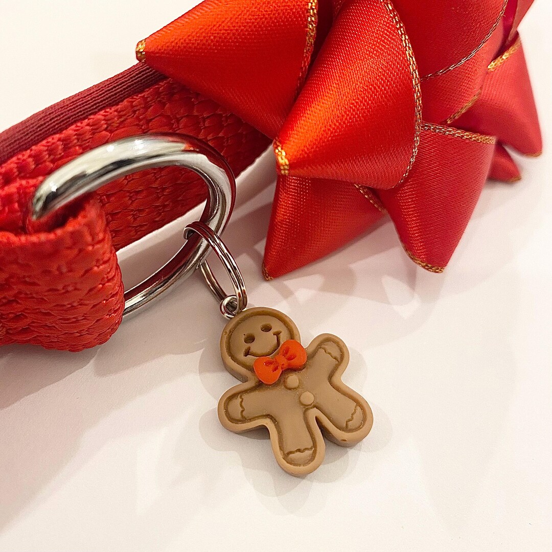 Cute Resin Gingerbread Man Charm Christmas Dog Tag Accessories ...