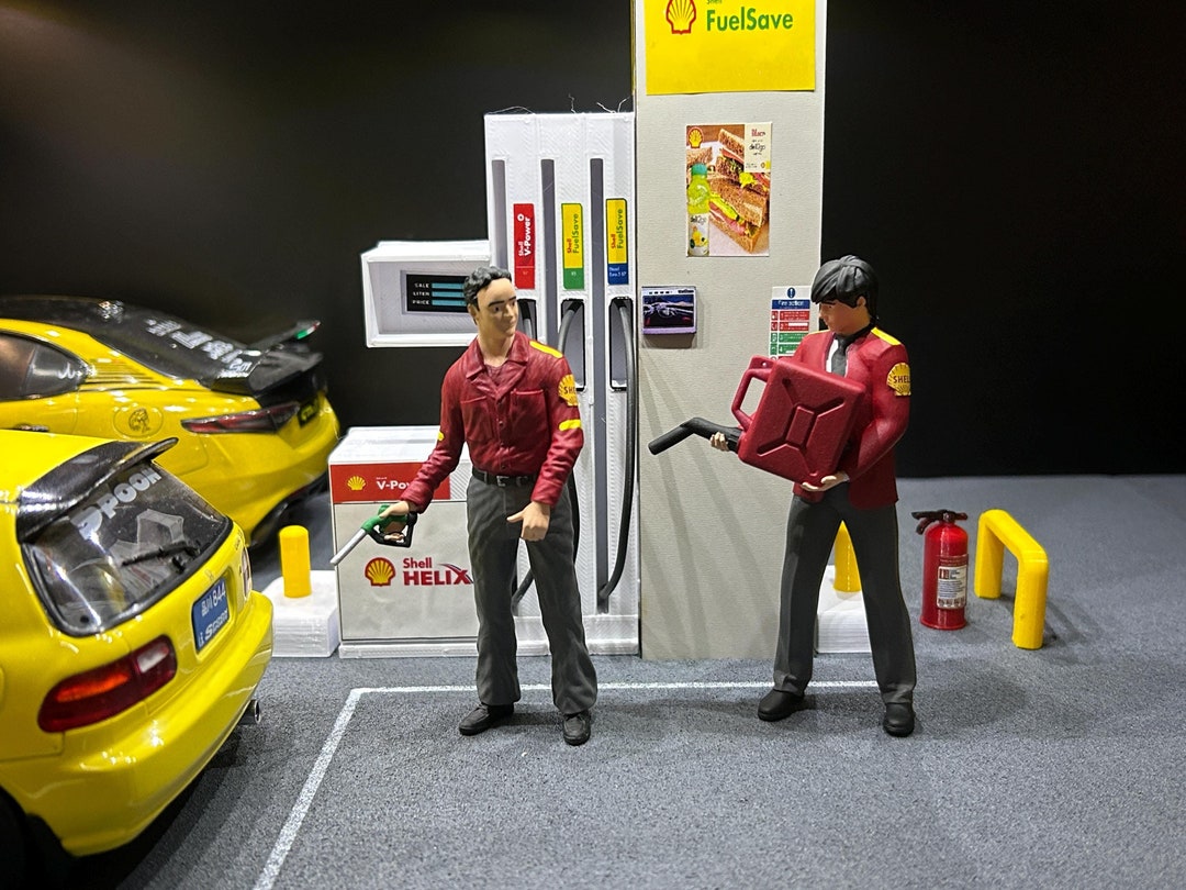 1/18 Scale Shell Petrol Station Employee Pumper Figure - 2pcs - Etsy