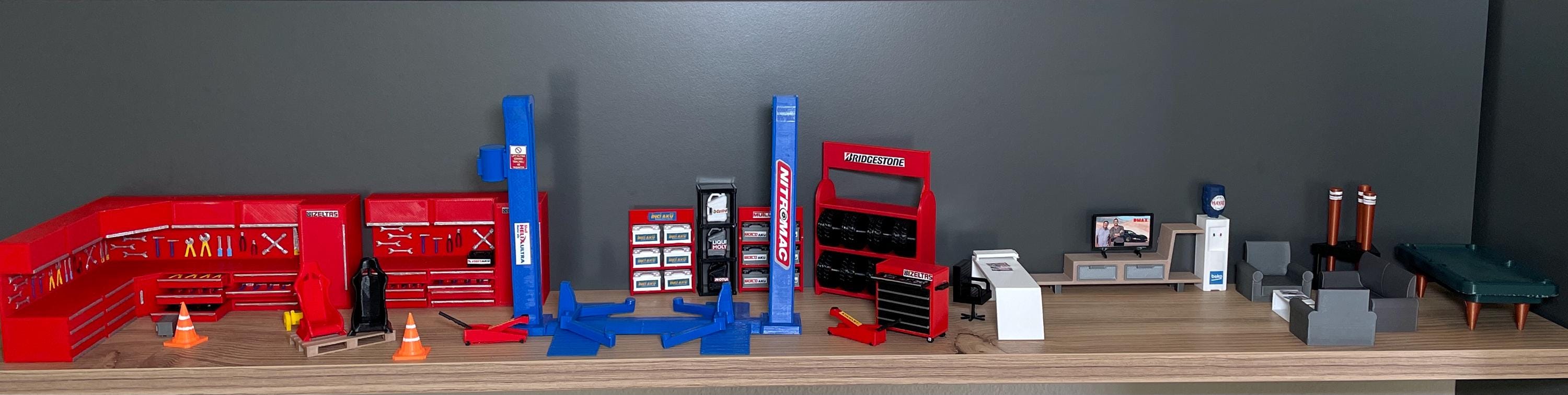 1/18 Scale Diorama Garage Equipment Set - Etsy