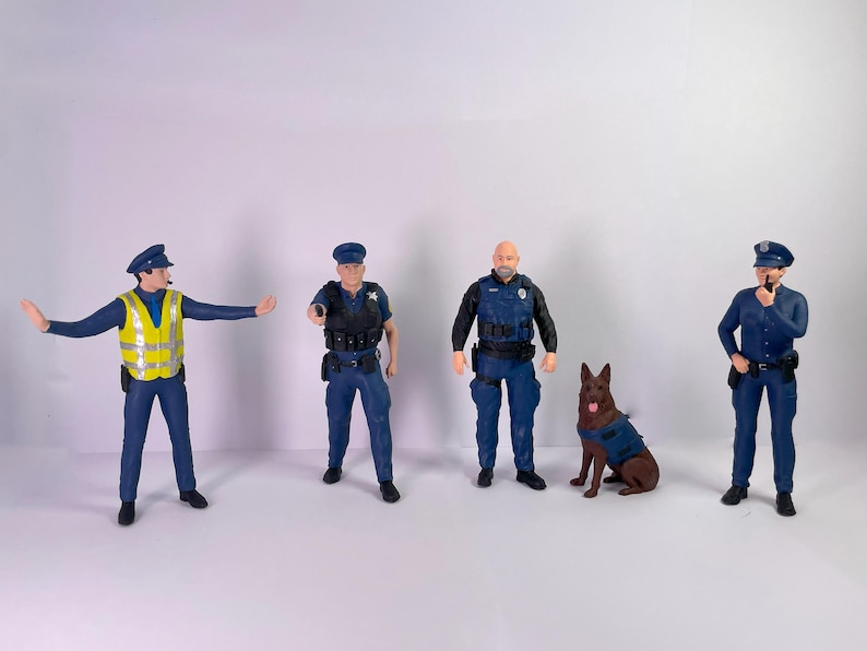 1/18 Scale Police Figure Set - Etsy