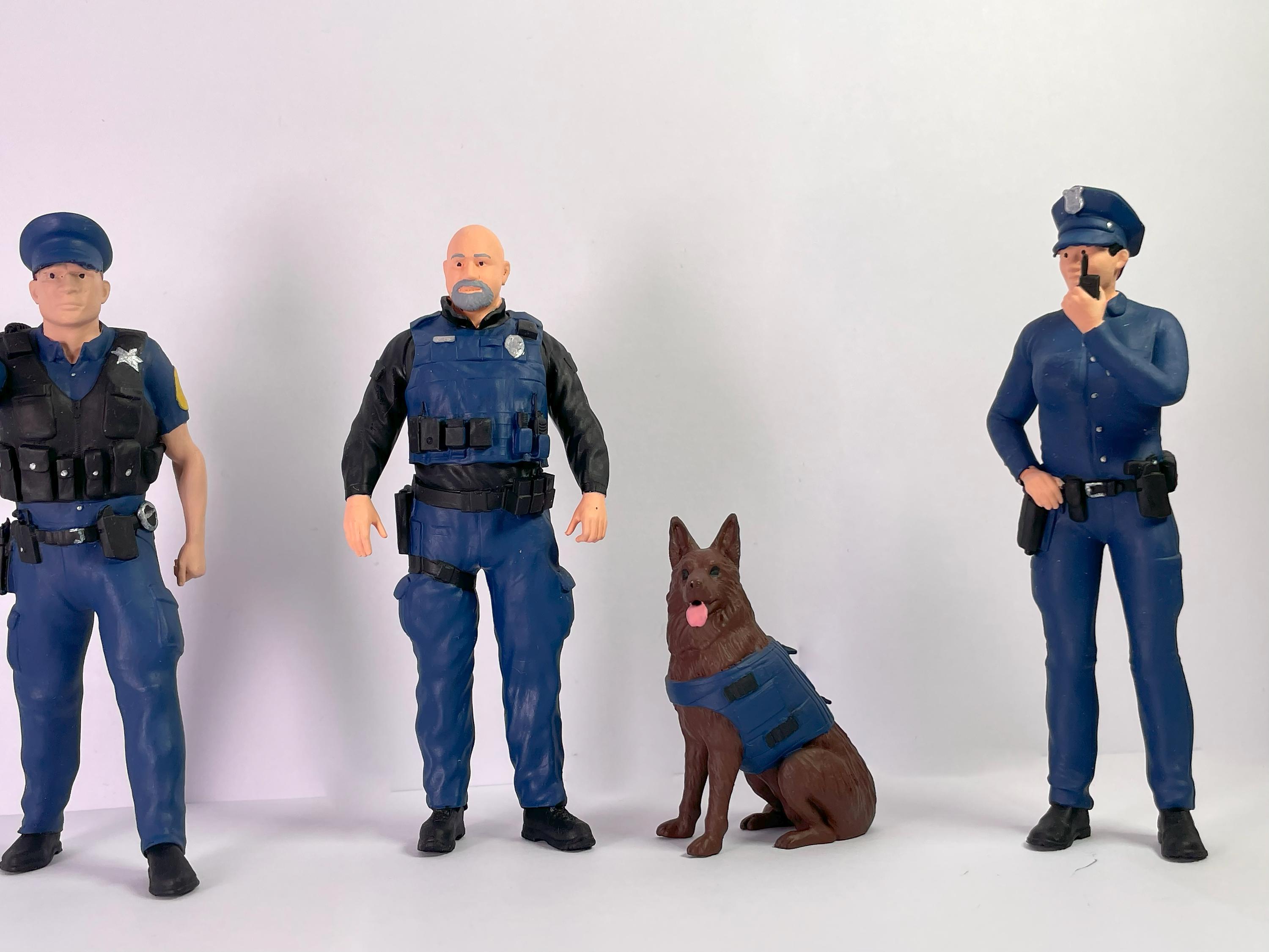 1/18 Scale Police Figure Set - Etsy