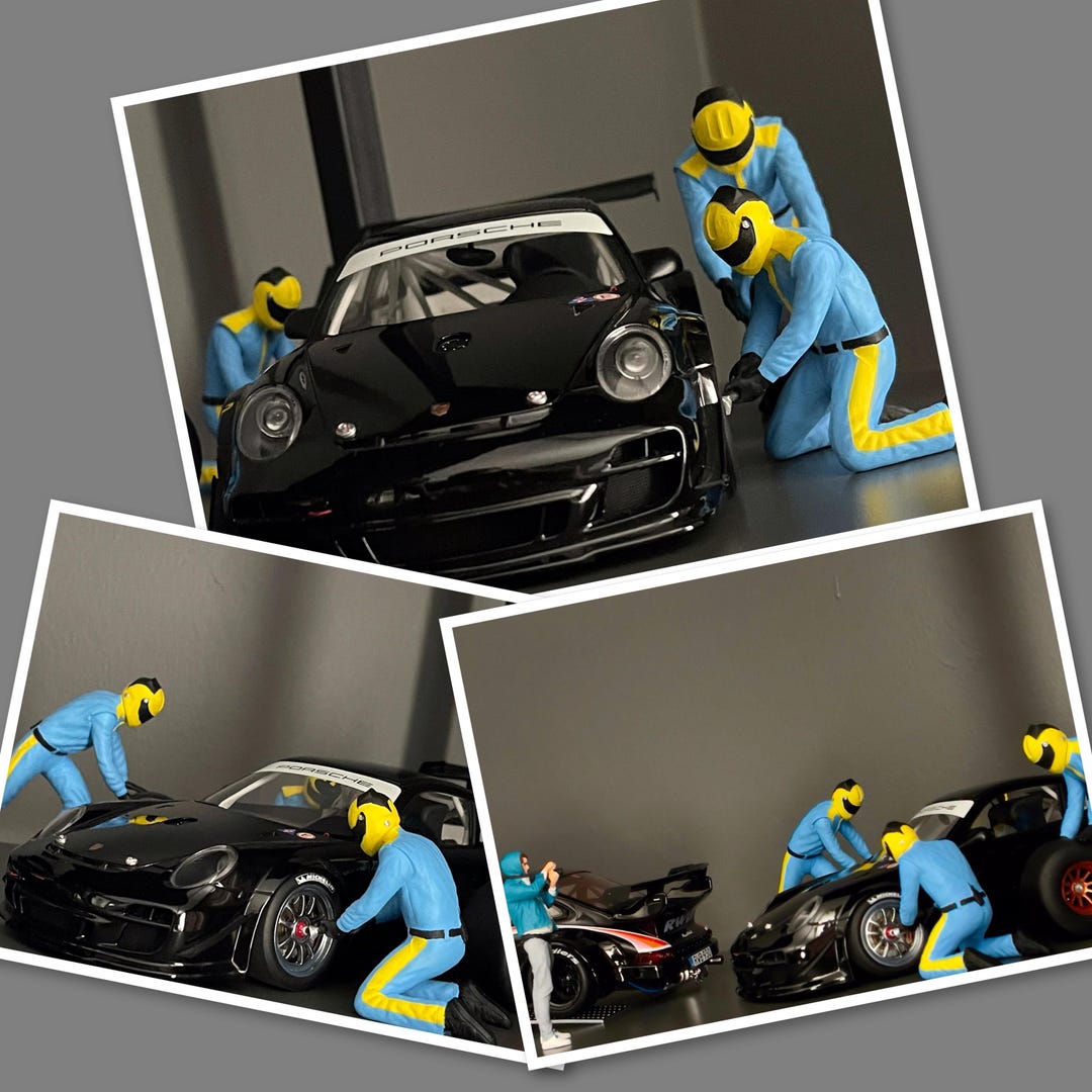 1/18 Scale Pit Crew Figure Set - Diecast Diorama - Etsy