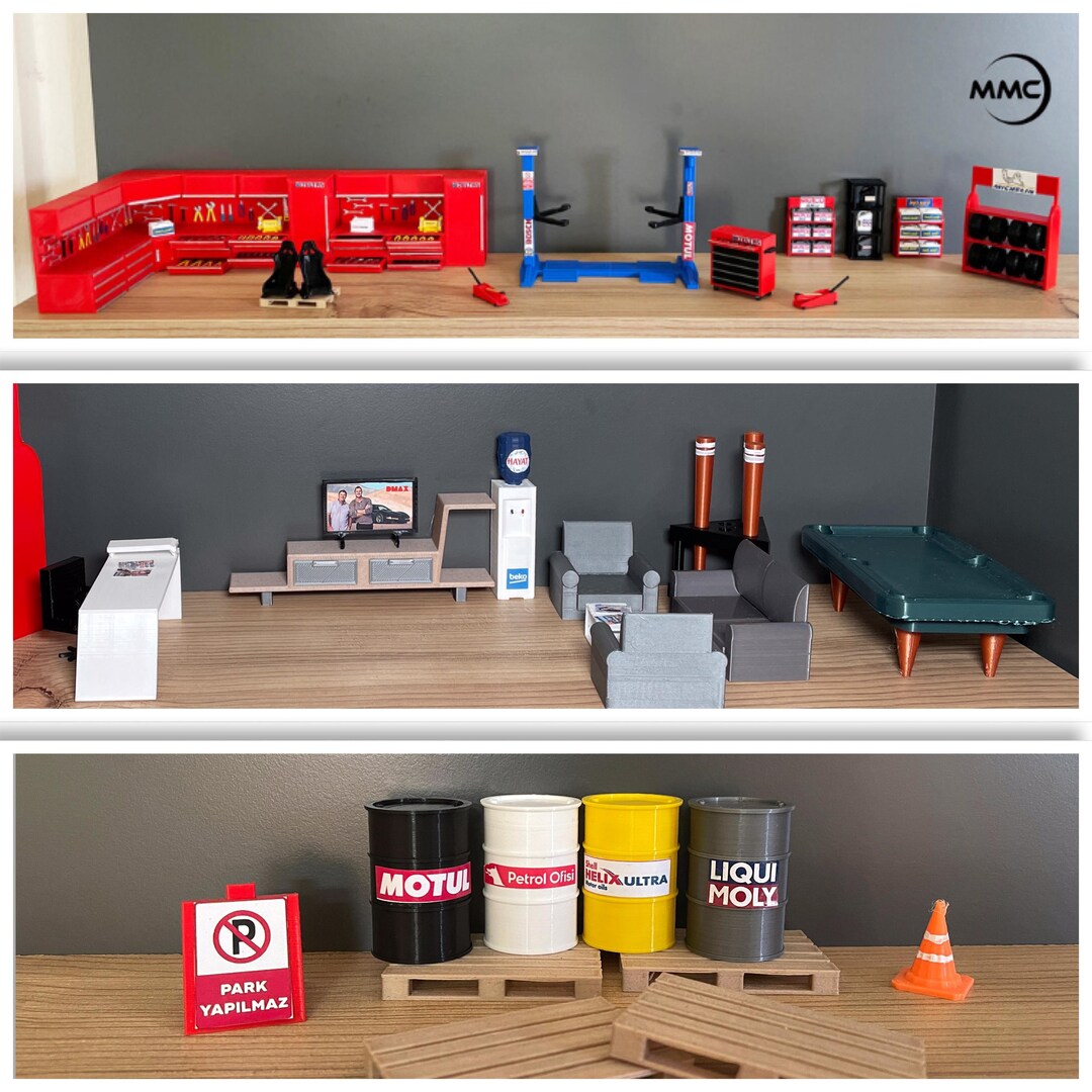 1/18 Scale Diorama Garage Equipment Set - Etsy