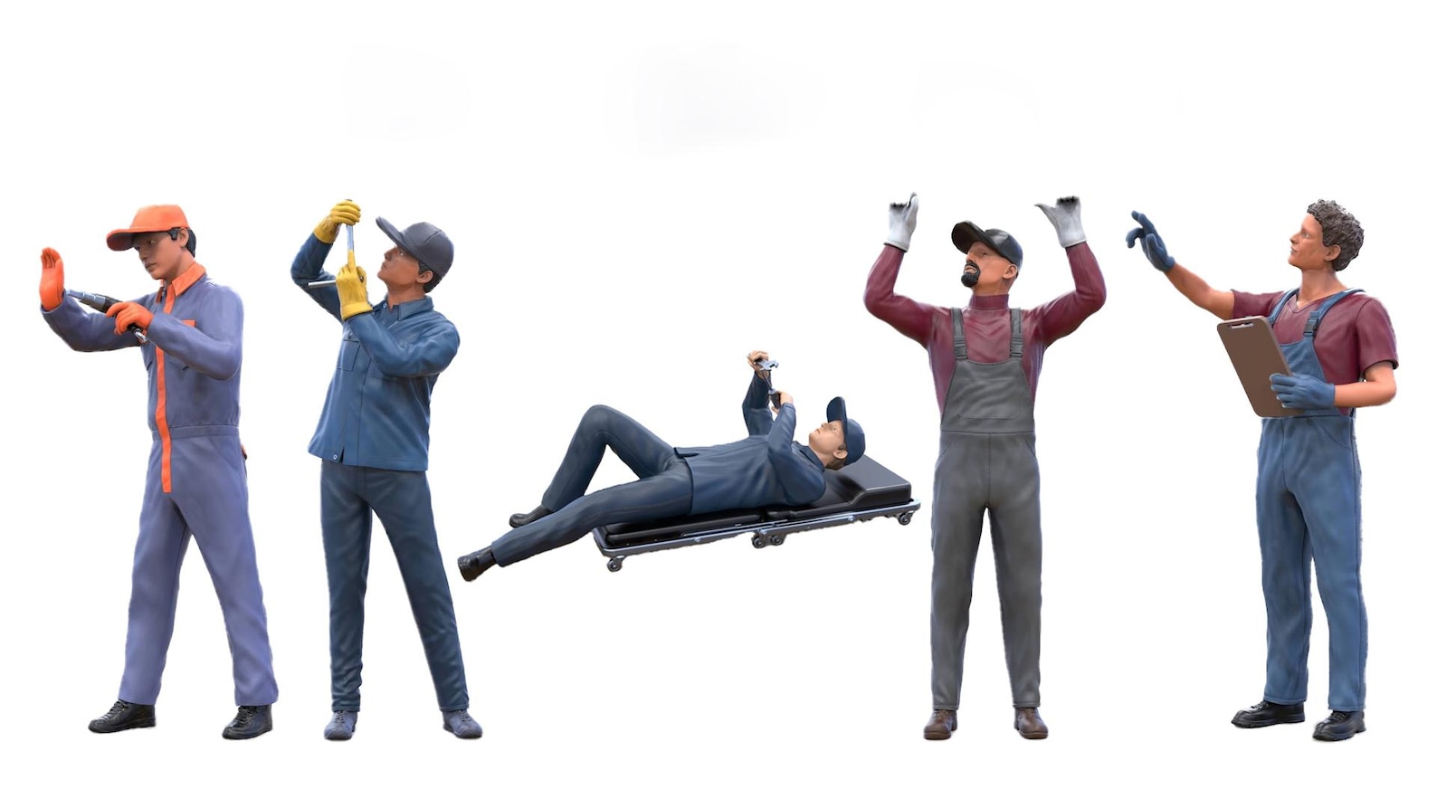 1/18 Scale Mechanic Figure Pack - Diecast Diorama - Etsy