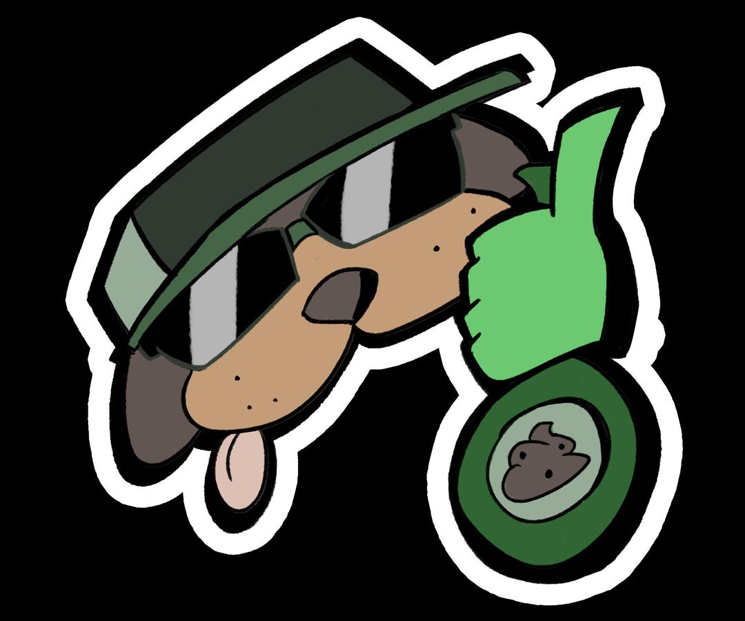 Pooper Scooper Dog Sticker Digital Print for Stickers, T Shirts, ETC ...
