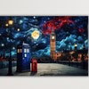 Doctor Who Tardis Box Vincent Van Gogh Canvas Doctor Who Gifts Doctor ...