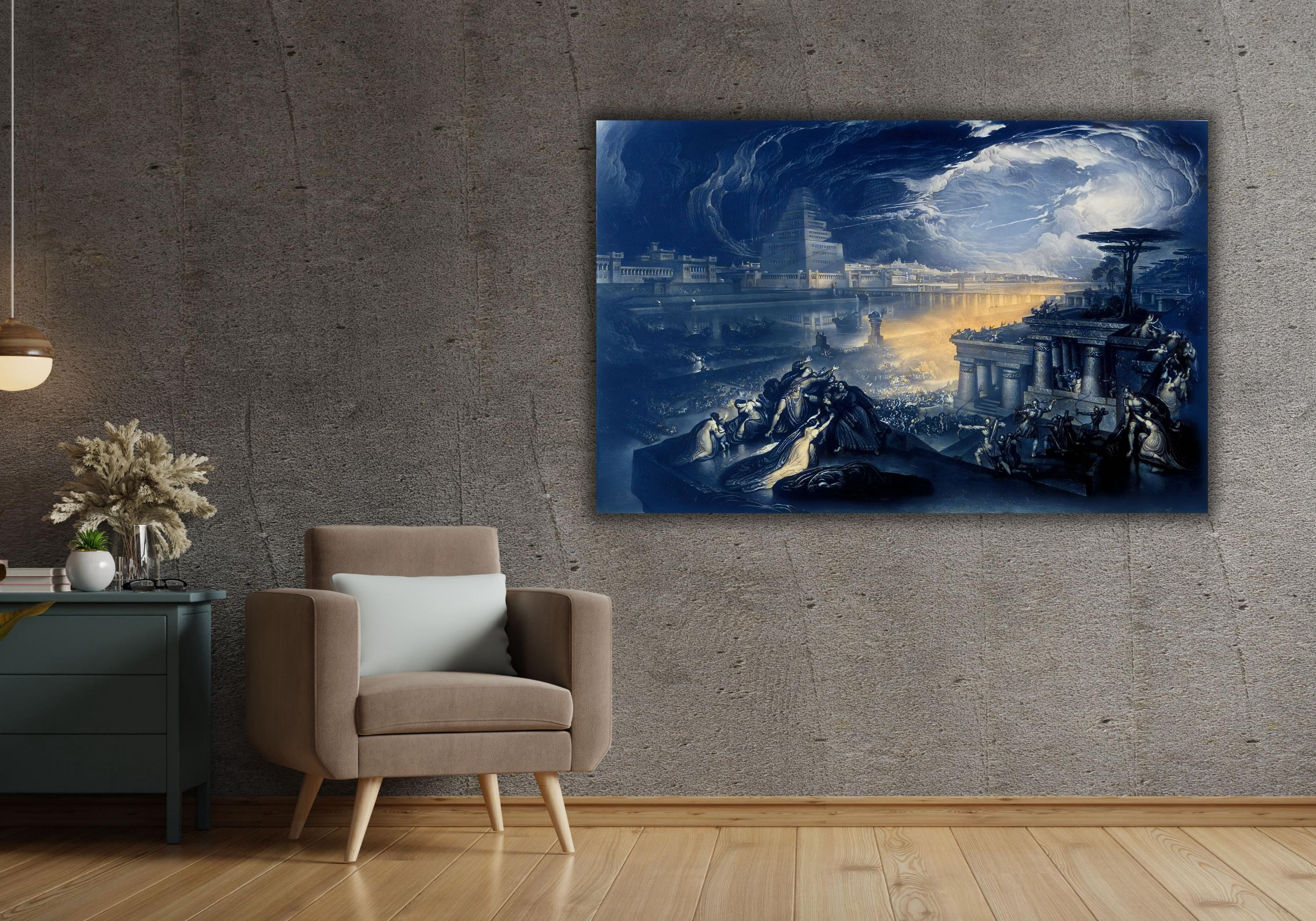 John Martin Exhibition Poster Art,john Martin Fall of Babylon 1831 ...