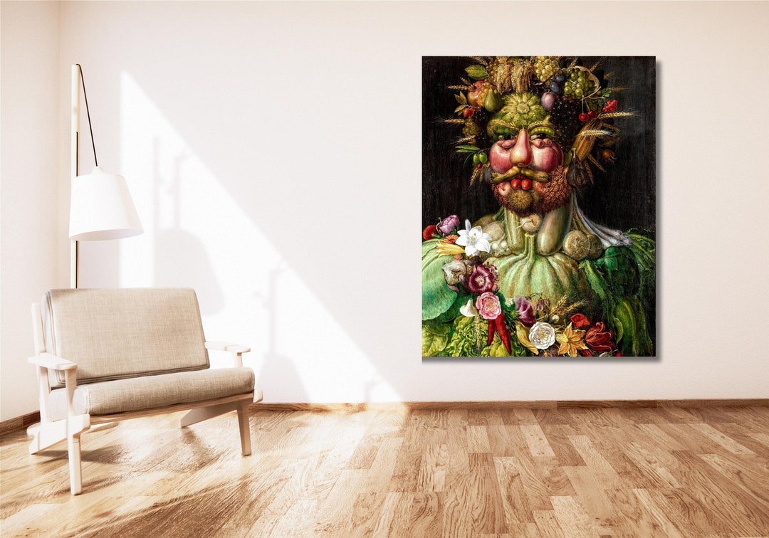 Giuseppe Arcimboldo Portrait With Vegetables Canvas Print,giuseppe ...