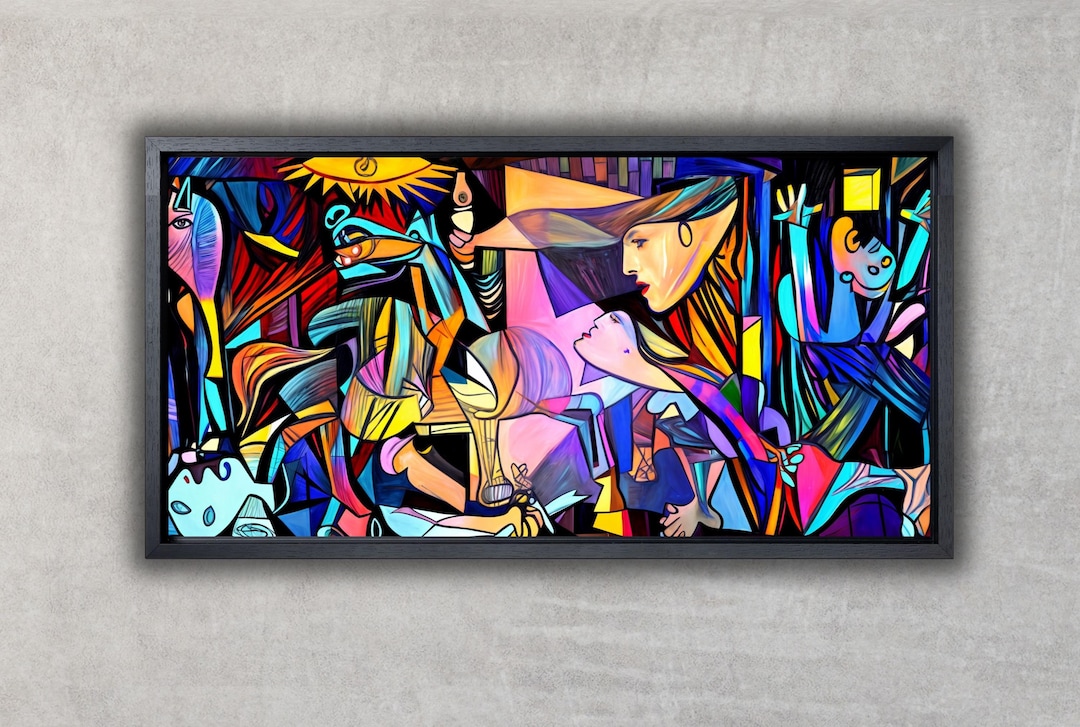 Guernica Colored Design Wall Art,pablo Picasso Guernica Canvas,guernica ...